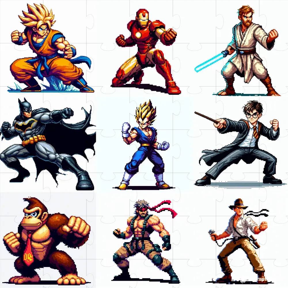 Retro Fighter Characters DALL·E Prompt | PromptBase