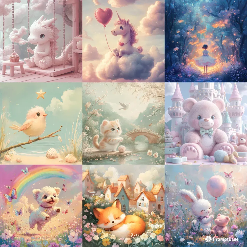 Pastel Cartoon Style Midjourney Prompt | PromptBase