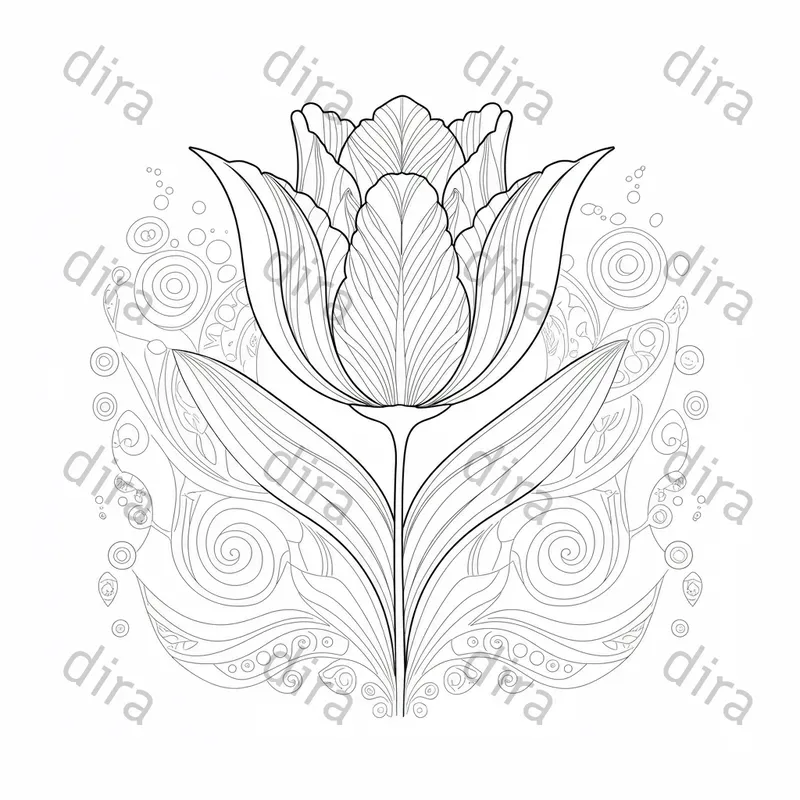 Various Flower Therapeutic Coloring Pages FLUX Prompt | PromptBase