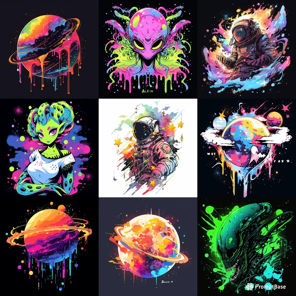 Cosmic T Shirt Designs Midjourney Prompt | PromptBase