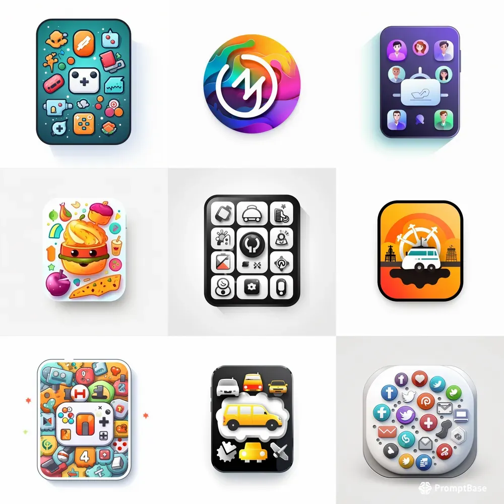 Customizable Logos For Mobile Apps Midjourney Prompt | PromptBase