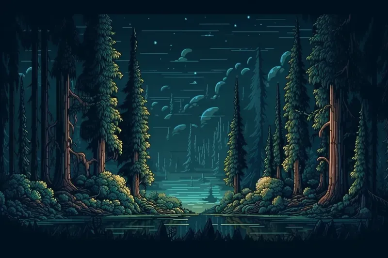 Beautiful Pixel Art Landscapes Midjourney Prompt | PromptBase