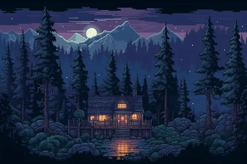 Beautiful Pixel Art Landscapes Midjourney Prompt | PromptBase