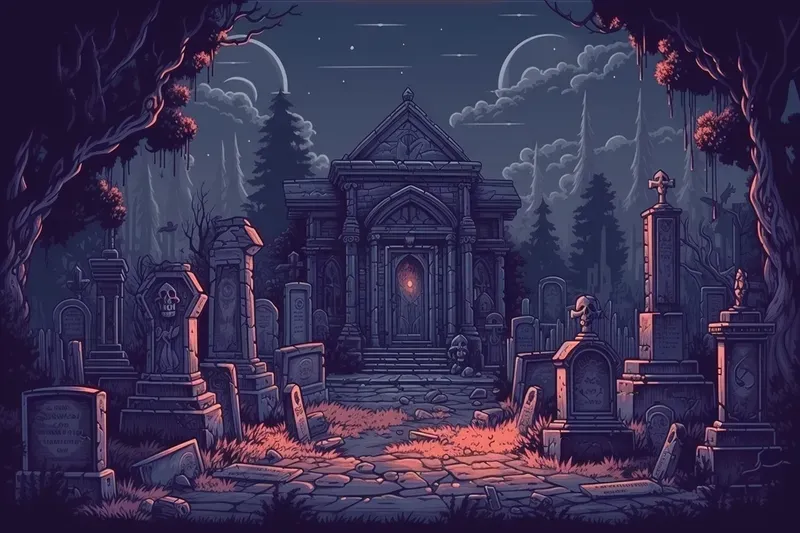 Pixel Art Scary Locations Midjourney Prompt | PromptBase