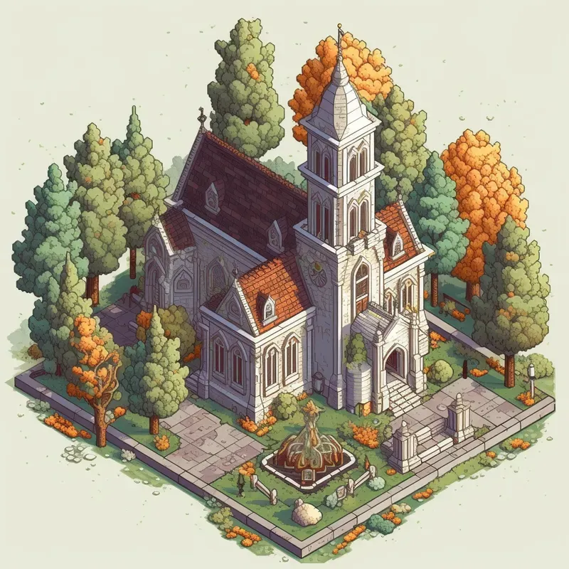 Isometric Pixel Art Locations Midjourney Prompt | PromptBase