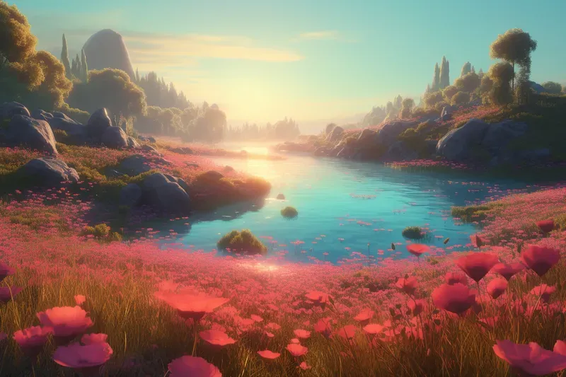 Pixar Style Stunning Landscapes Midjourney Prompt | PromptBase