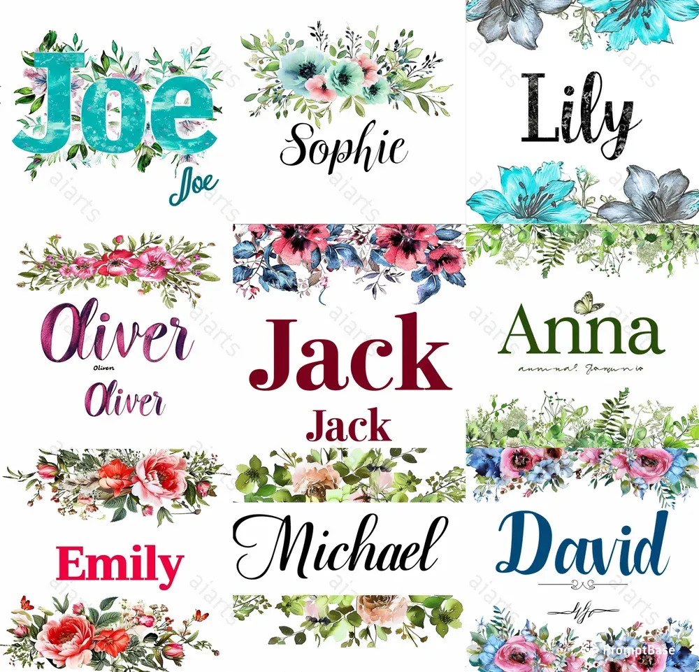 Blooms Names Floral Stylings Midjourney Prompt | PromptBase