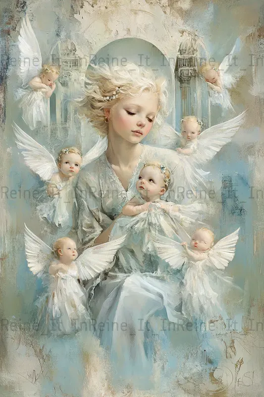Spectacular Paintings Of Angelic Beings Midjourney Prompt | PromptBase