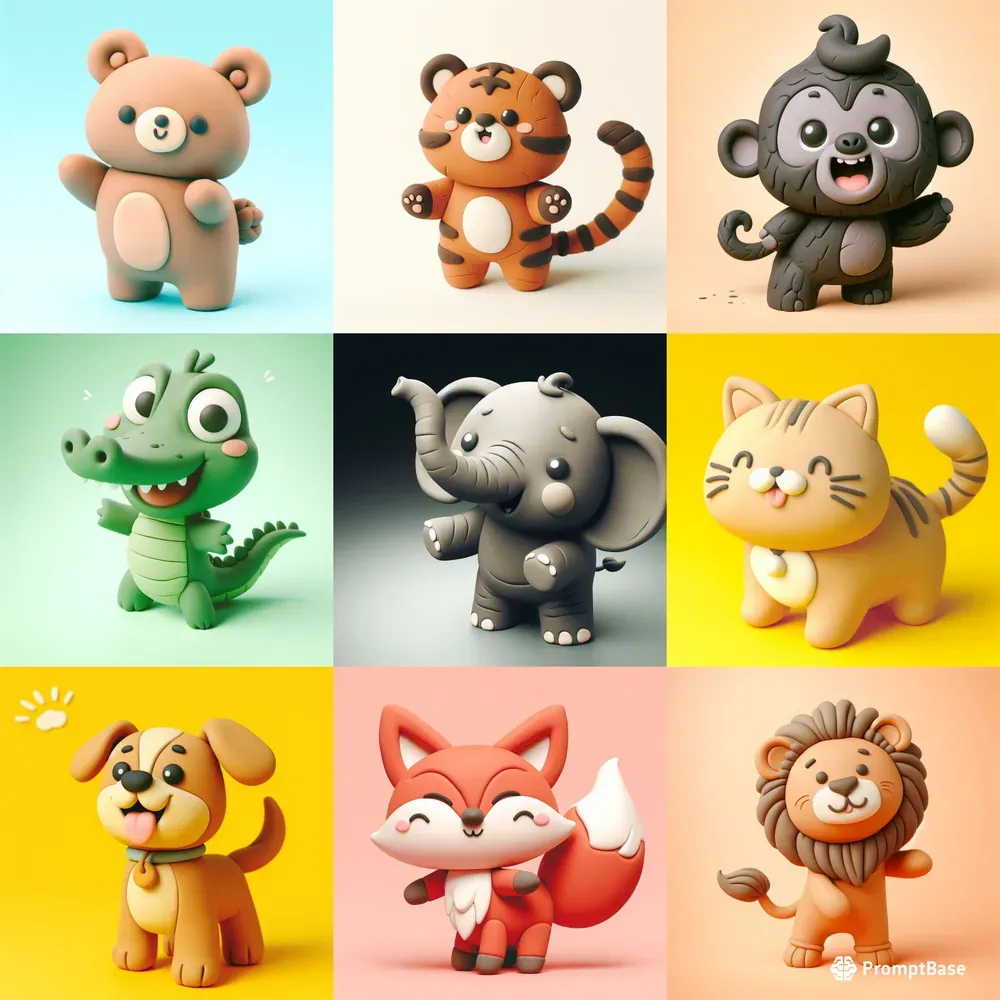 Cute Clay Style Drawings DALL·E Prompt | PromptBase