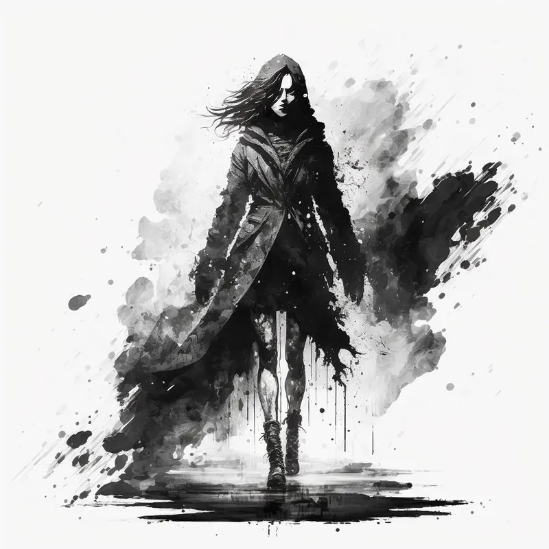 Ink Characters Midjourney Prompt | PromptBase