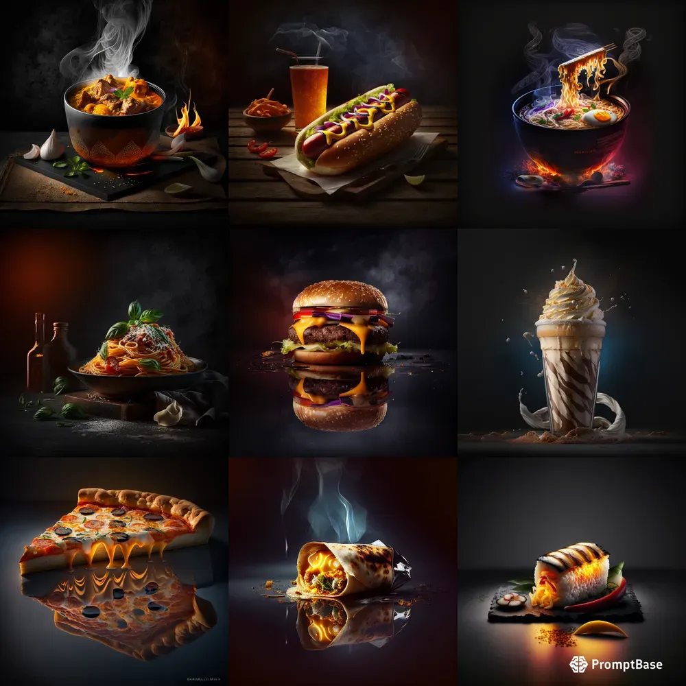 Photorealistic Food Advertisements Midjourney Prompt | PromptBase