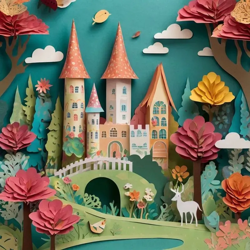 The Paper Craft Wonderlands Leonardo Ai Prompt | PromptBase