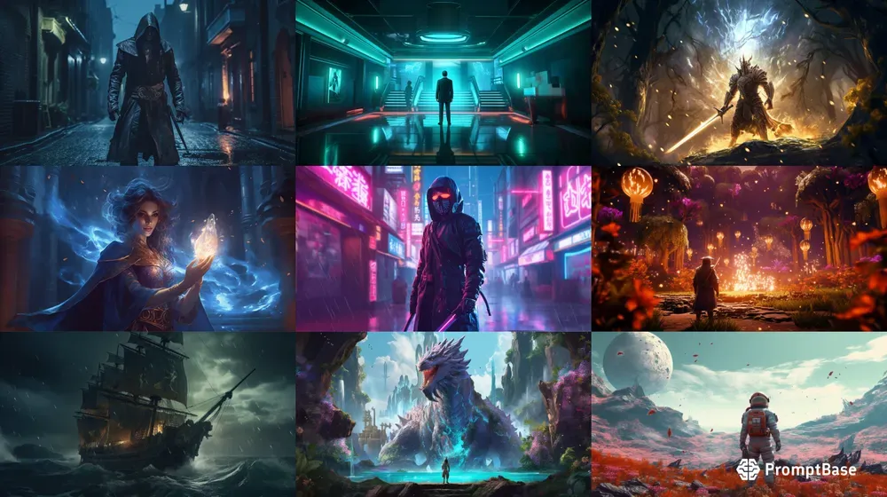 Cinematic Video Game Images Midjourney Prompt | PromptBase