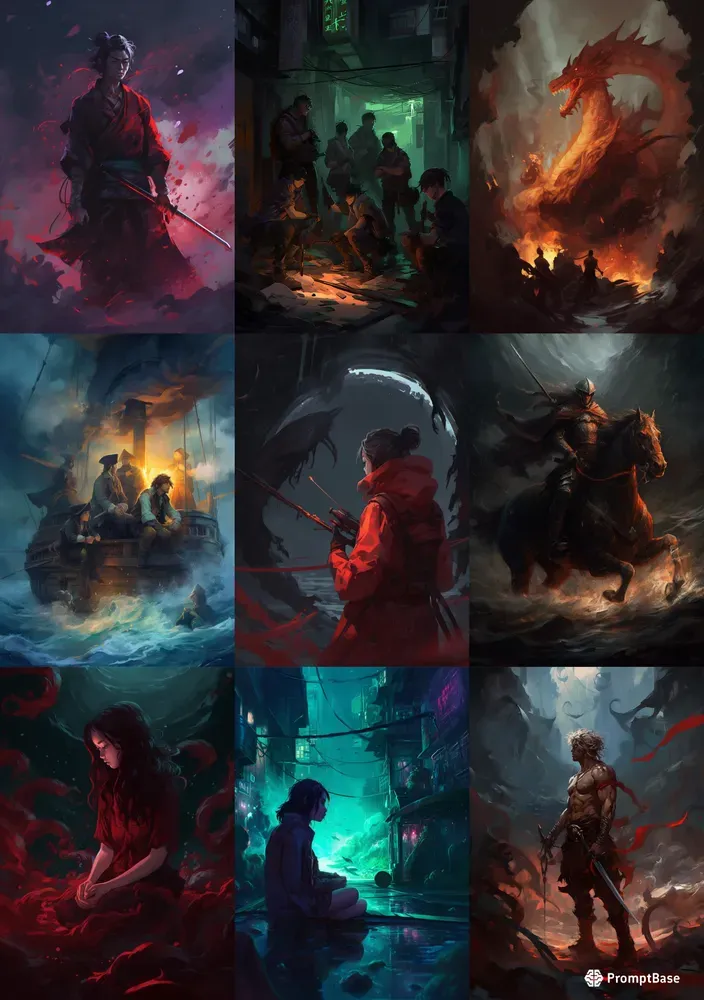 Dramatic Digital Paintings Midjourney Prompt | PromptBase