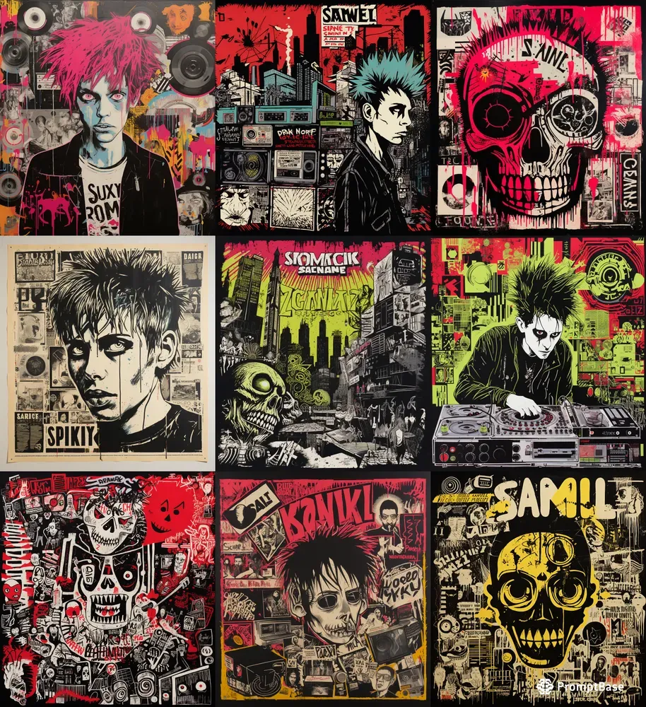 Alternative Punk Albums Covers Midjourney Prompt | PromptBase