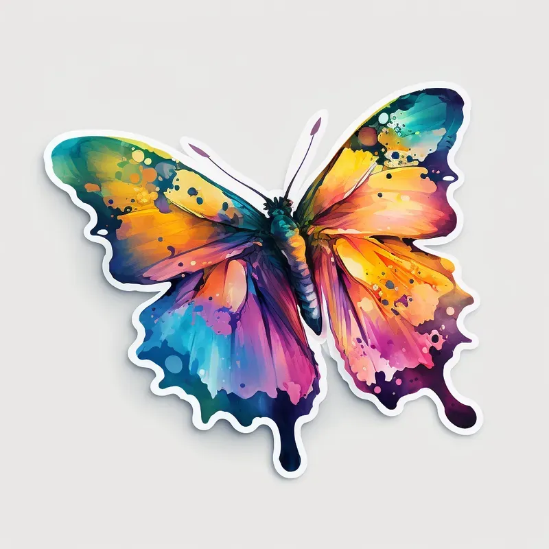 Beautiful Watercolor Stickers Midjourney Prompt | PromptBase