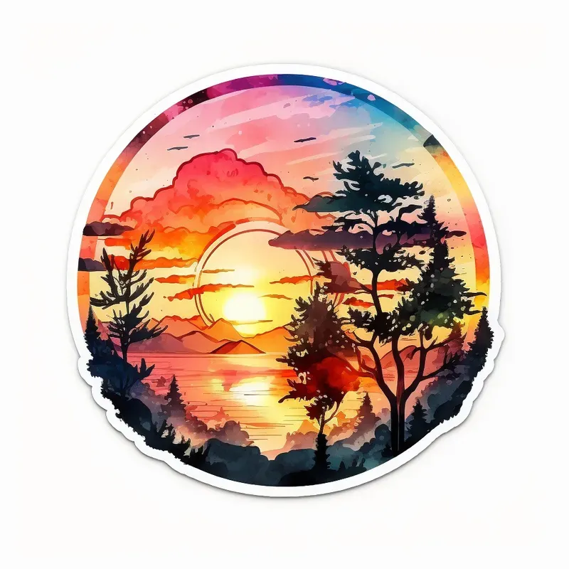 Beautiful Watercolor Stickers Midjourney Prompt | PromptBase