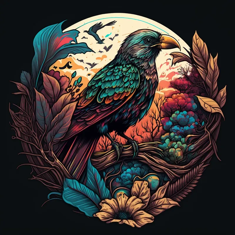 Vibrant Circular T-shirt Designs Midjourney Prompt | PromptBase