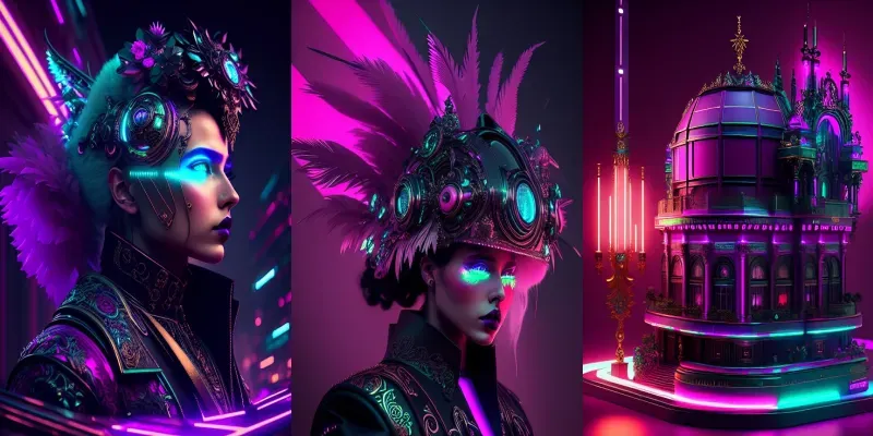 Baroque Cyberpunk Fusions Stable Diffusion Prompt | PromptBase