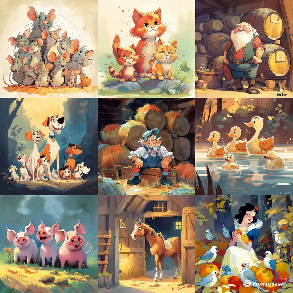 Old Cartoon Style Animations Midjourney Prompt | PromptBase