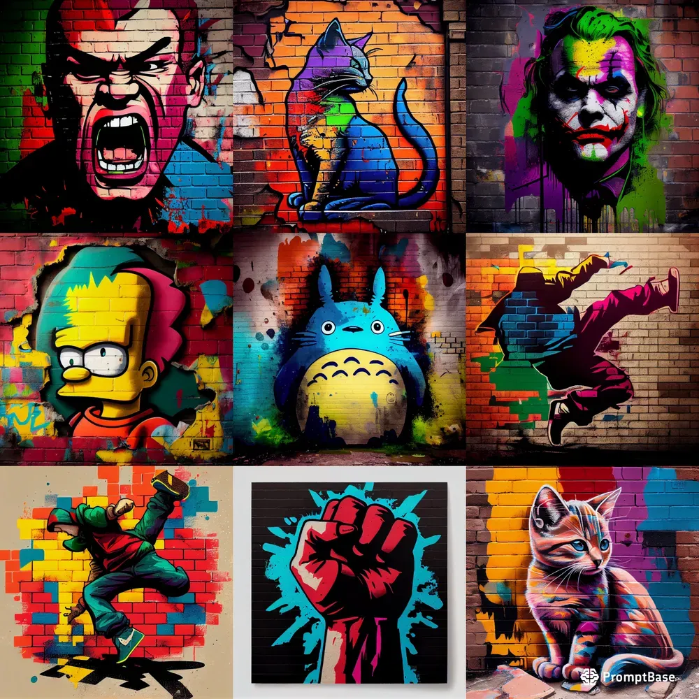 Old School Graffiti Art Midjourney Prompt | PromptBase