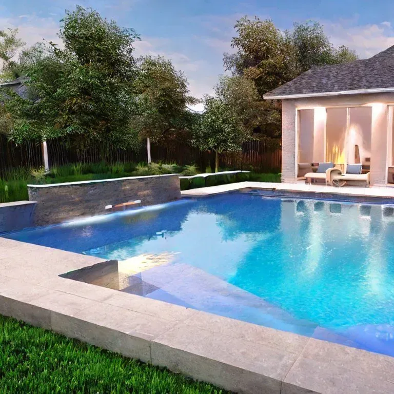 Modern Refreshing Backyard Pool Layouts Stable Diffusion Prompt | PromptBase