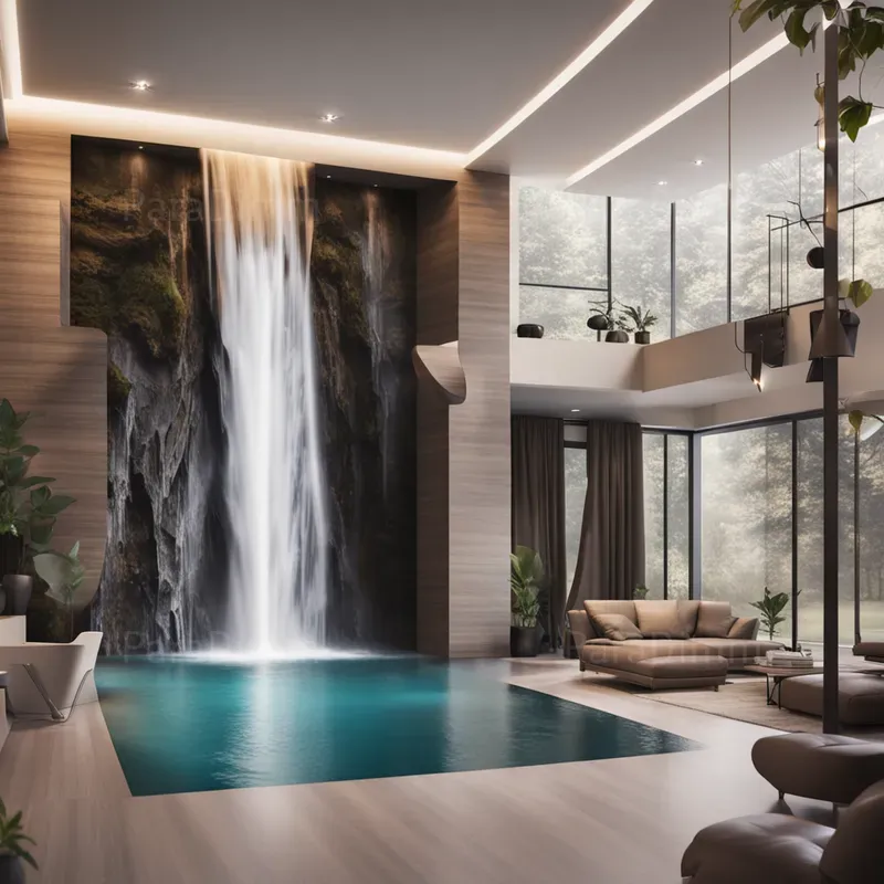 Flush Interior Waterfalls Stable Diffusion Prompt | PromptBase