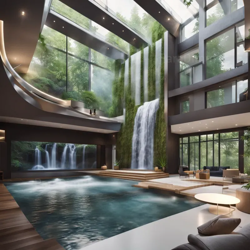 Flush Interior Waterfalls Stable Diffusion Prompt | PromptBase