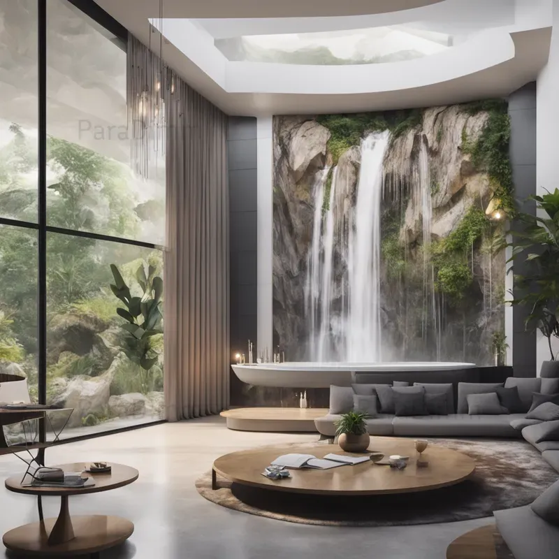 Flush Interior Waterfalls Stable Diffusion Prompt | PromptBase