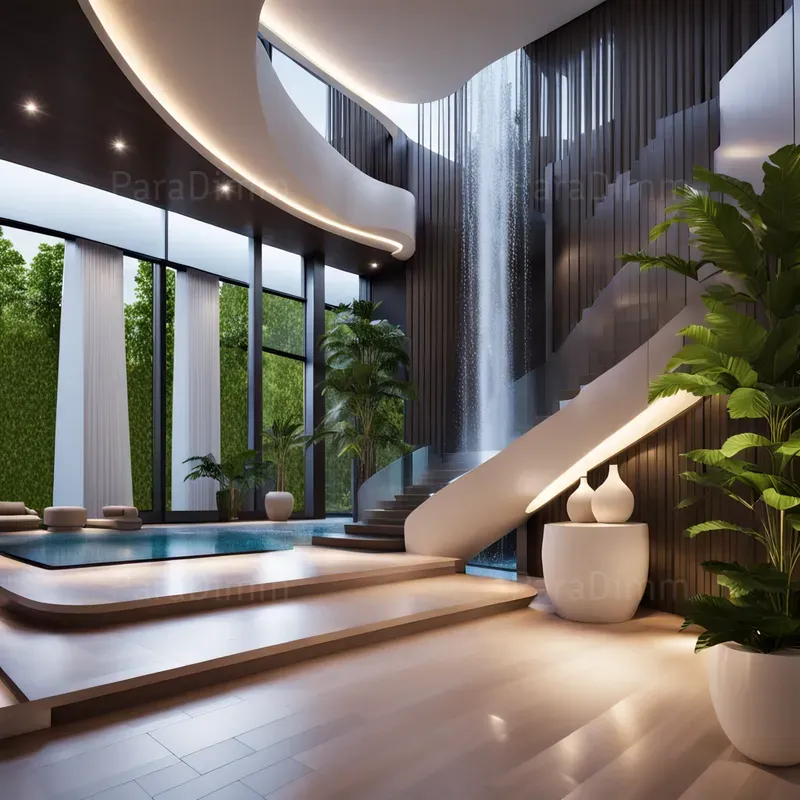 Flush Interior Waterfalls Stable Diffusion Prompt | PromptBase