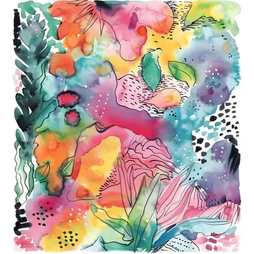 Watercolor Reverse Coloring Books Generator App | PromptBase