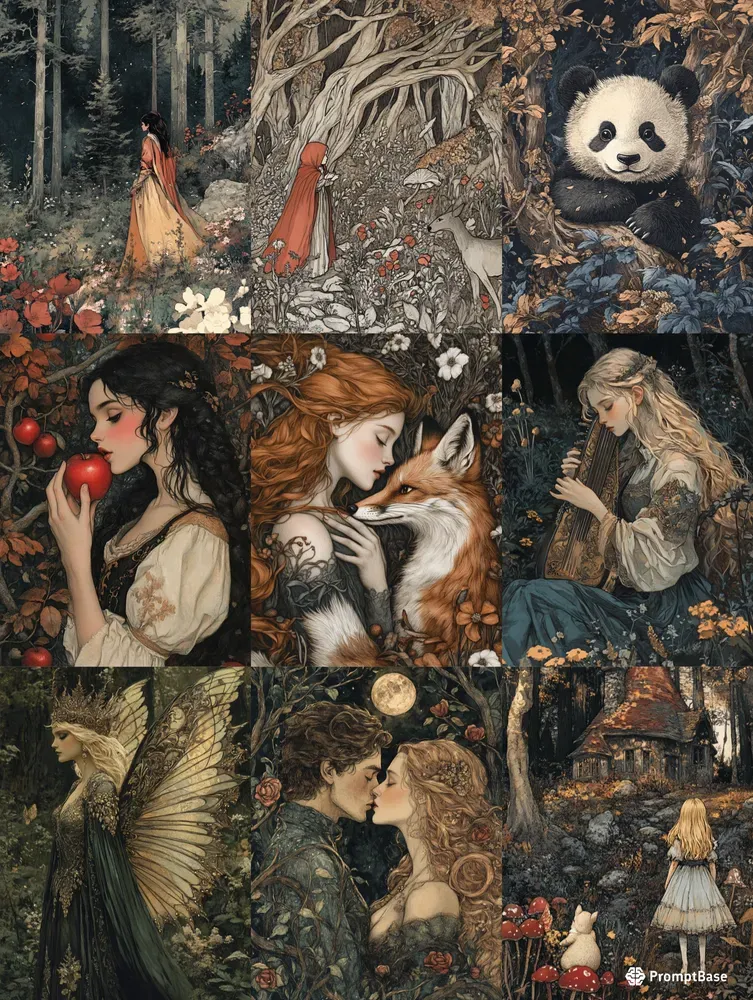 Story Book Art Of Any Scene Midjourney Prompt | PromptBase