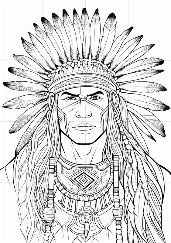 Mandala Coloring Pages Cherokee Indians Midjourney Prompt | PromptBase
