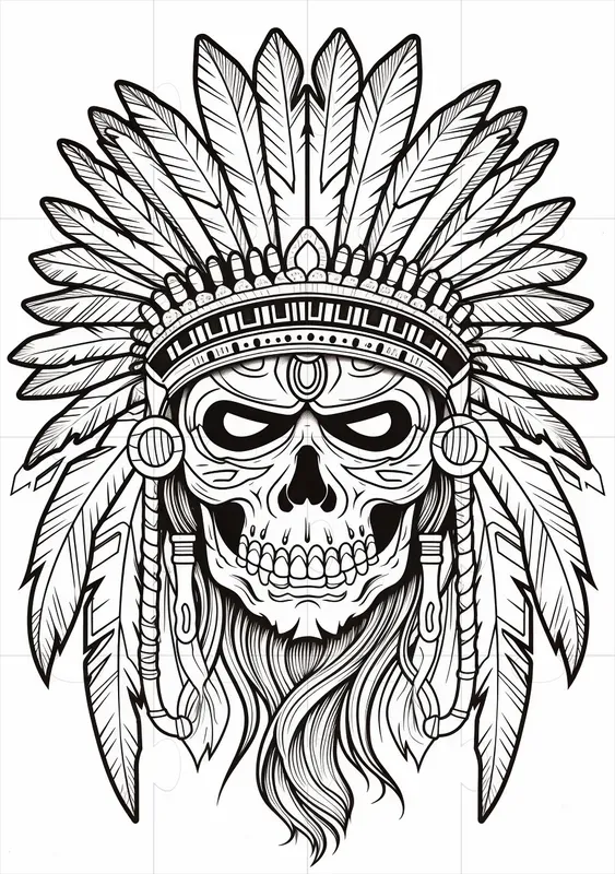 Mandala Coloring Pages Cherokee Indians Midjourney Prompt | PromptBase