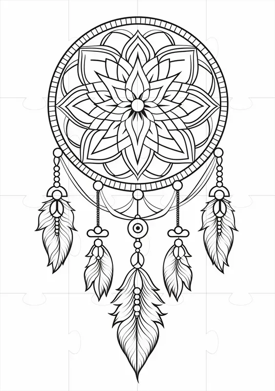 Mandala Coloring Pages Cherokee Indians Midjourney Prompt | PromptBase