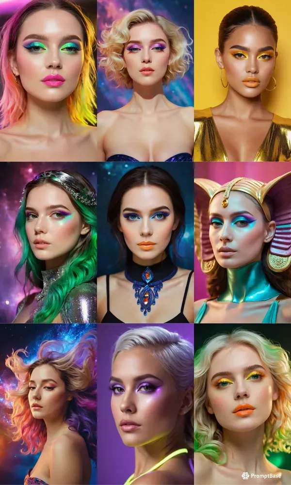 Glamour Makeup Portraits Stable Diffusion Prompt | PromptBase