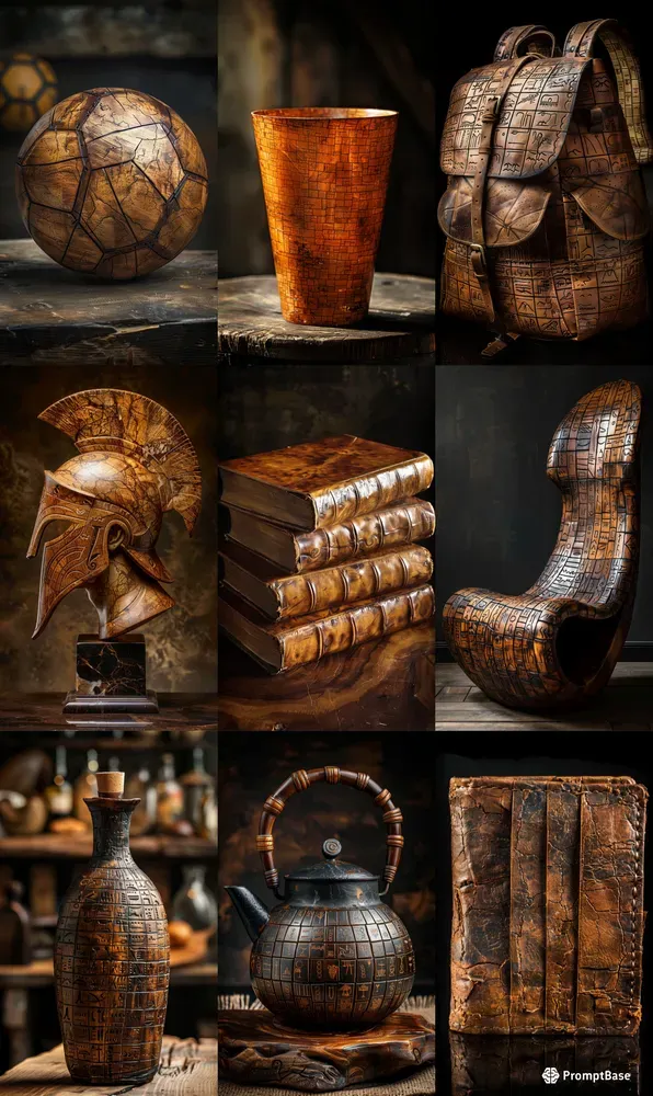 Ancient Papyrus Products Midjourney Prompt | PromptBase