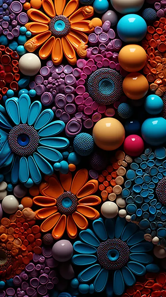 Colorful Mobile Wallpapers Midjourney Prompt | PromptBase