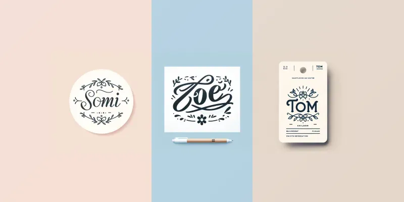 Custom Name Label Maker Generator App | PromptBase