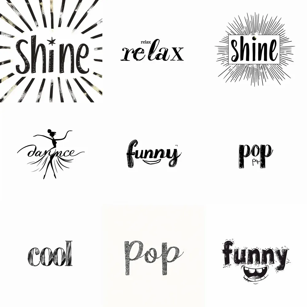 Simple Word Logos Midjourney Prompt | PromptBase