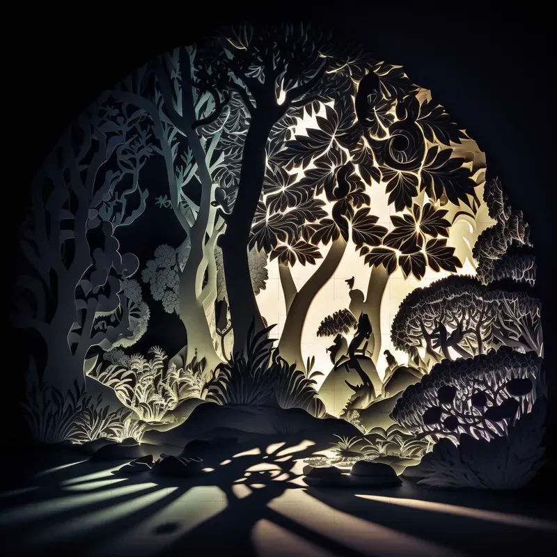 Paper Carving Lightbox Style Midjourney Prompt | PromptBase