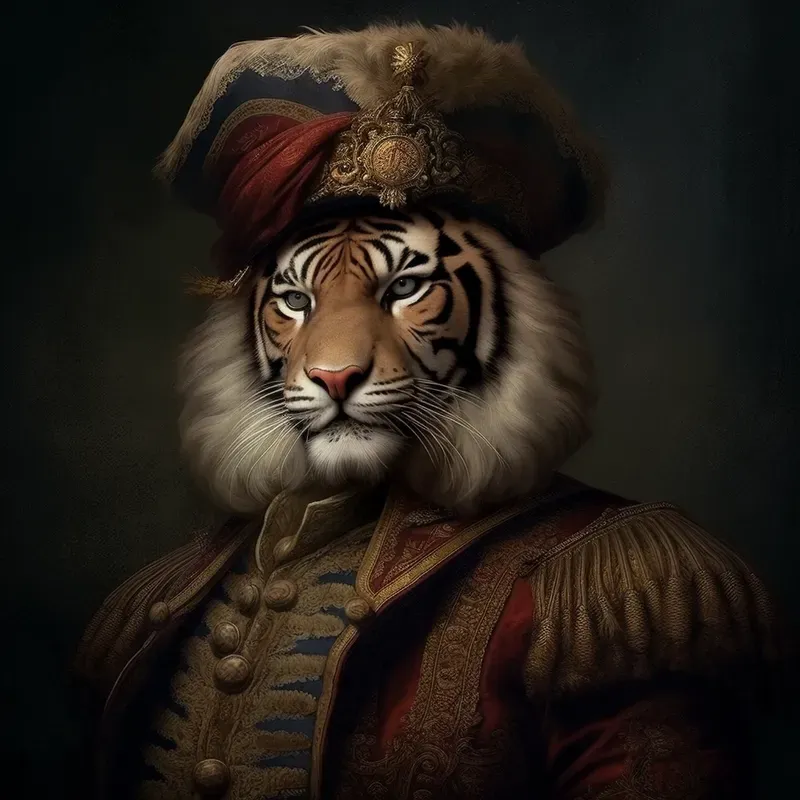 Renaissance Portraits Of Animals Midjourney Prompt | PromptBase