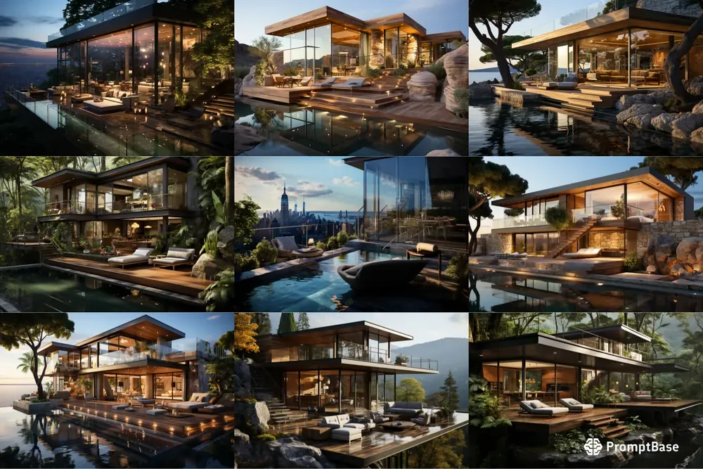 Lifelike Modern Architectural Renders Midjourney Prompt | PromptBase