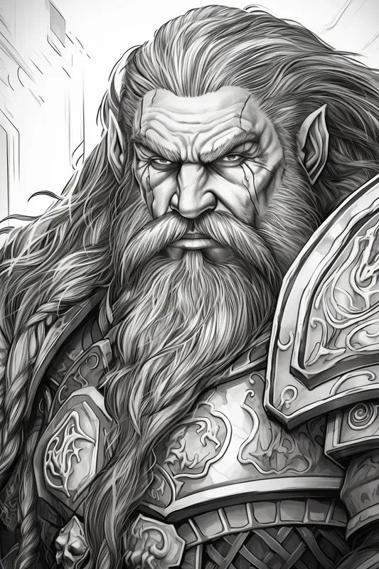 Fantasy Character Portrait Bw Drawings Midjourney Prompt | PromptBase