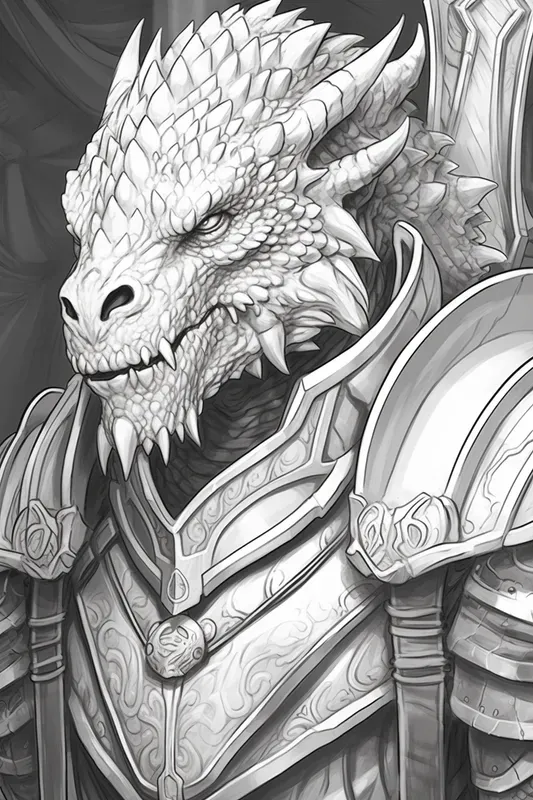 Fantasy Character Portrait Bw Drawings Midjourney Prompt | PromptBase