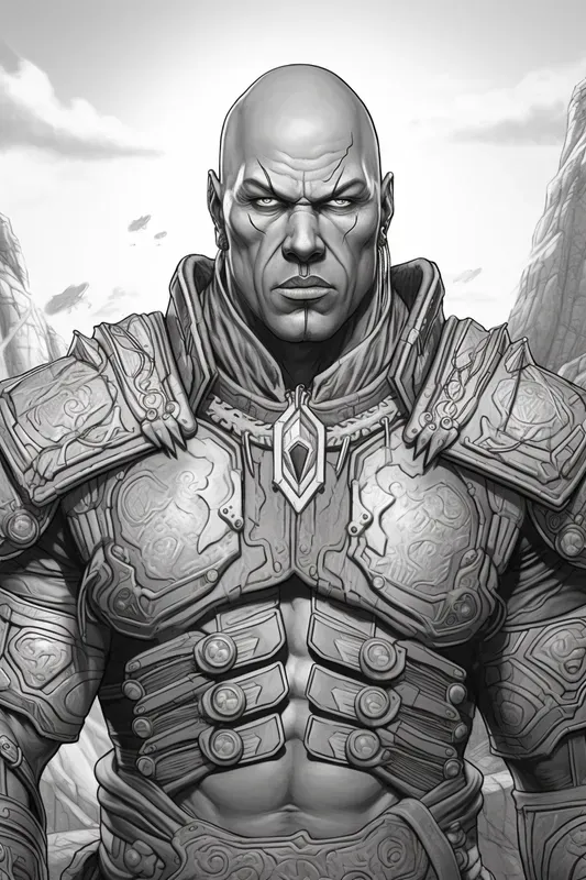 Fantasy Character Portrait Bw Drawings Midjourney Prompt | PromptBase