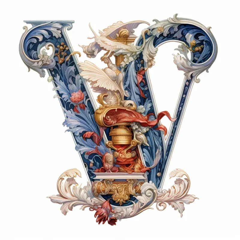 Rococo Style Letters Midjourney Prompt | PromptBase