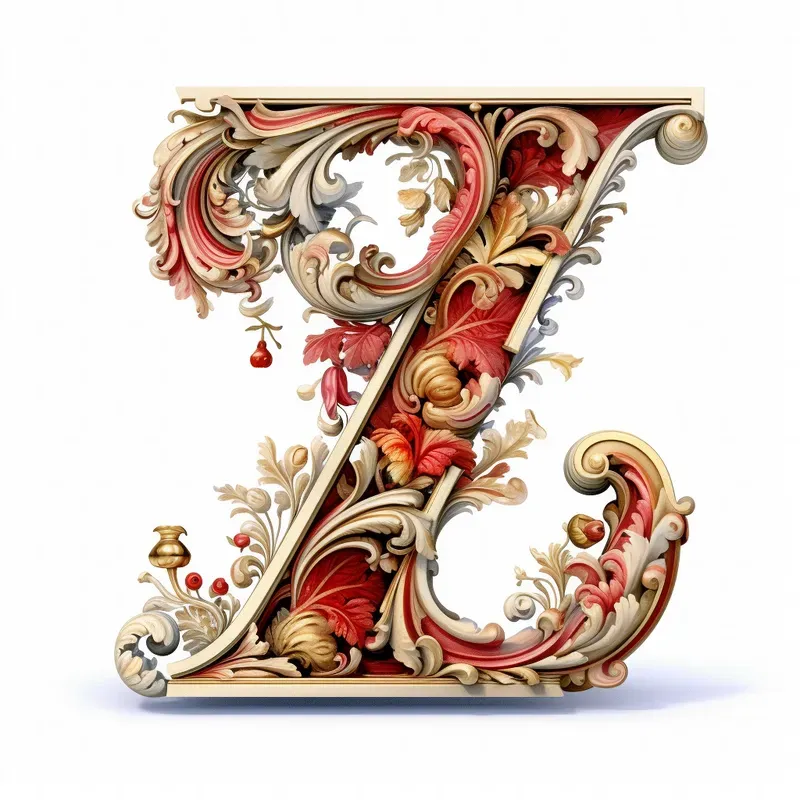 Rococo Style Letters Midjourney Prompt | PromptBase