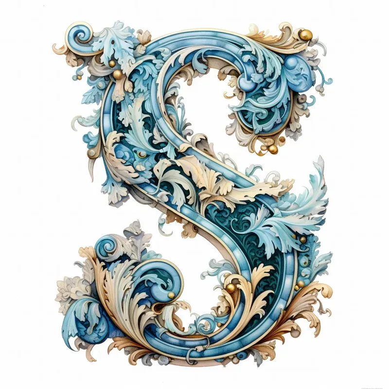 Rococo Style Letters Midjourney Prompt | PromptBase