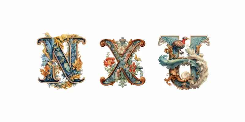 Rococo Style Letters Midjourney Prompt | PromptBase